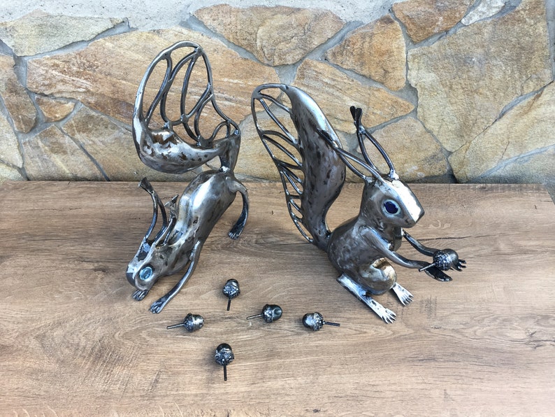 Metal Squirrel Iron Squirrel Squirrel Gifts Squirrel Decor - Etsy