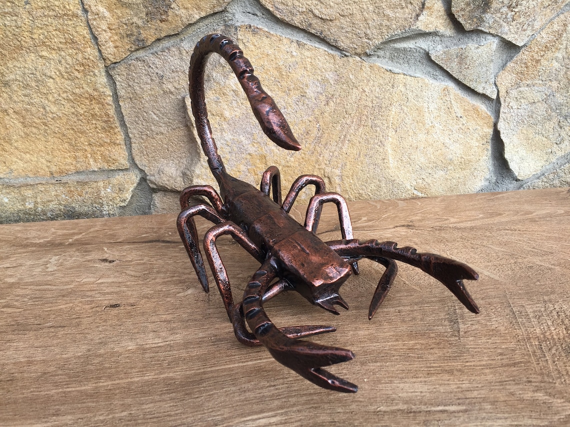 Metal Scorpion, Forged Scorpion, Scorpion Figurine, Arachnid Sculpture ...