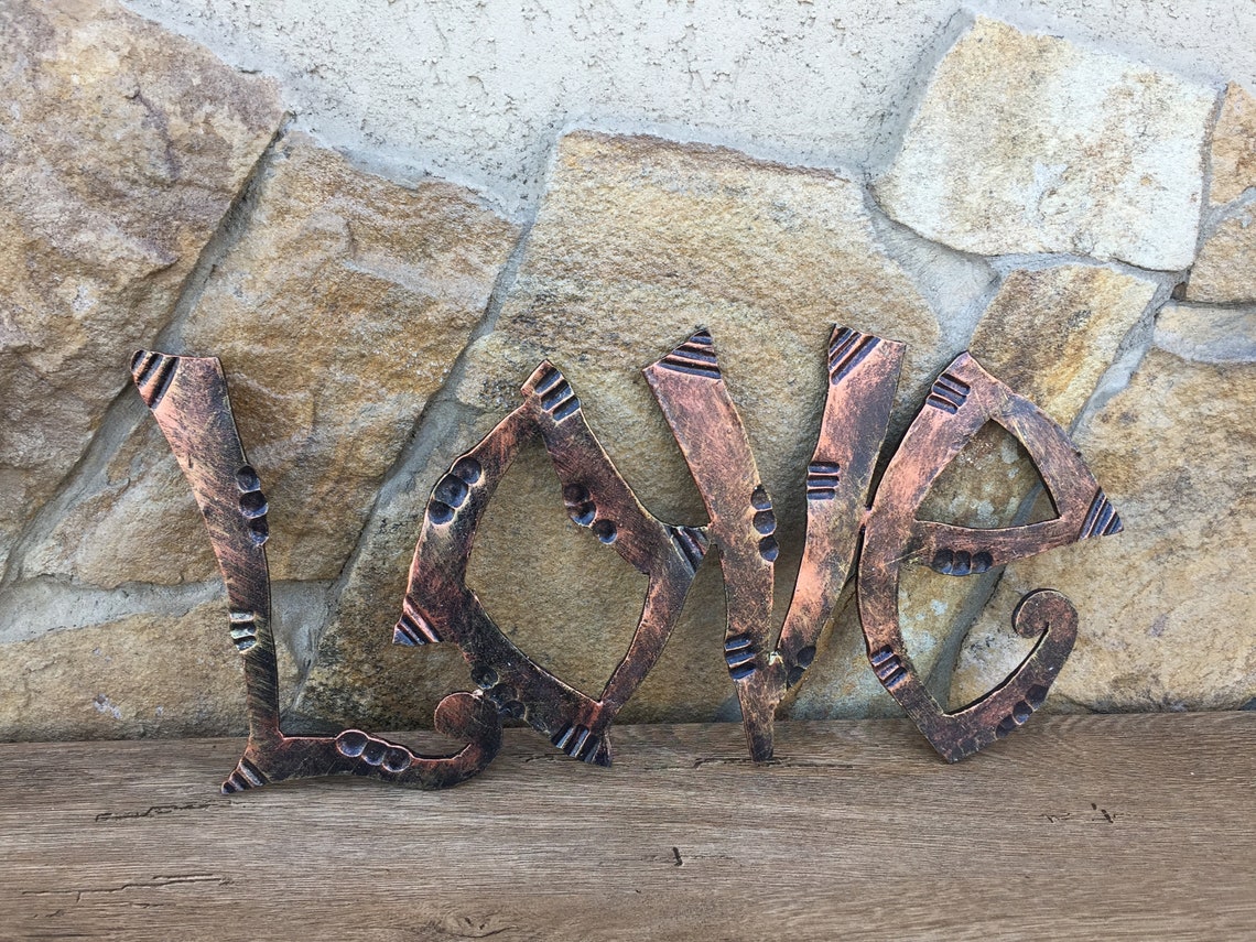 Hand Forged Letters Iron Gift 6th Anniversary Gift Word - Etsy