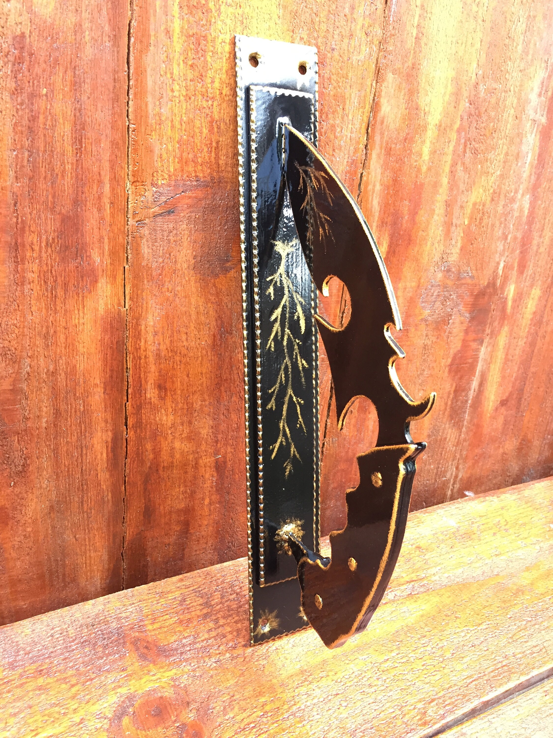 Hand Crafted Door Handle, Barn Door Handle, Iron Door Handle, Door ...