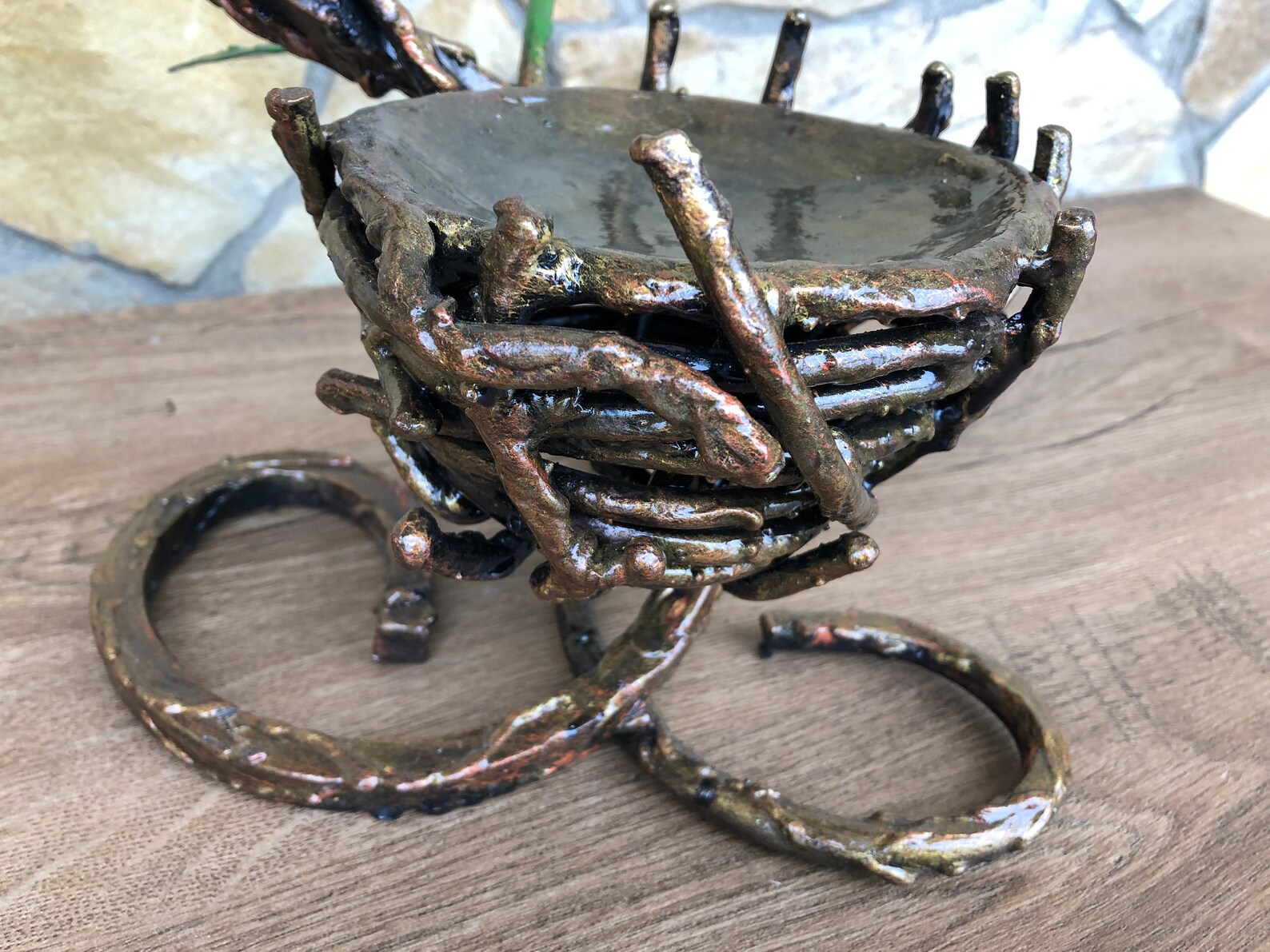 Hand Forged Ash Tray Ashtray Iron Anniversary Iron - Etsy