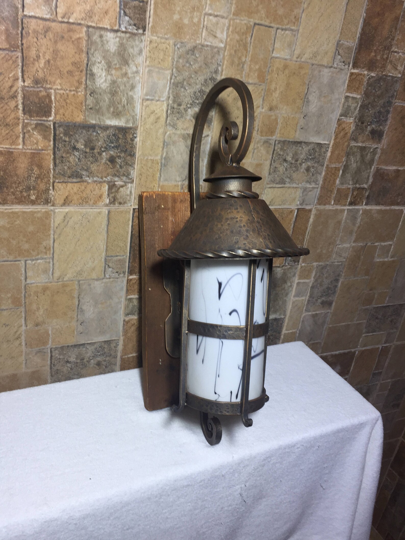 Hand Forged Lamp Wall Lamp Forged Lantern Chandelier | Etsy