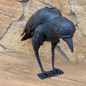 Crow, Garden Sculpture, Bird, Iron Gift, Crow Figurine, Birdie, Steel ...