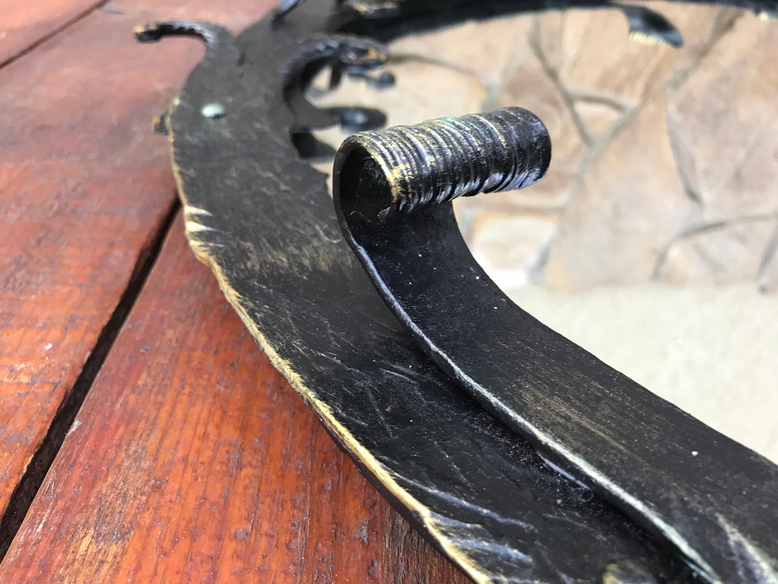 Hand forged mirror mirror 6th anniversary gift iron gift | Etsy