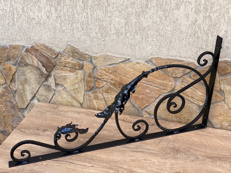 Scroll Bracket Sign Bracket Hand Forged Bracket Room Sign - Etsy