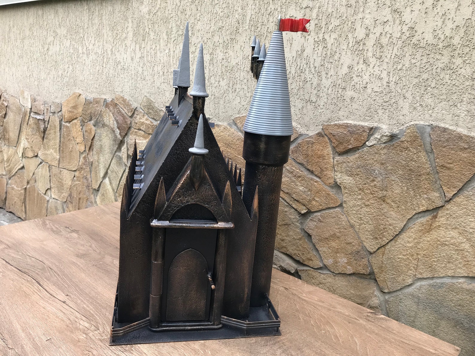 Castle Mailbox, Post Box, Custom Mailbox, Mailbox Post, Wedding Card ...