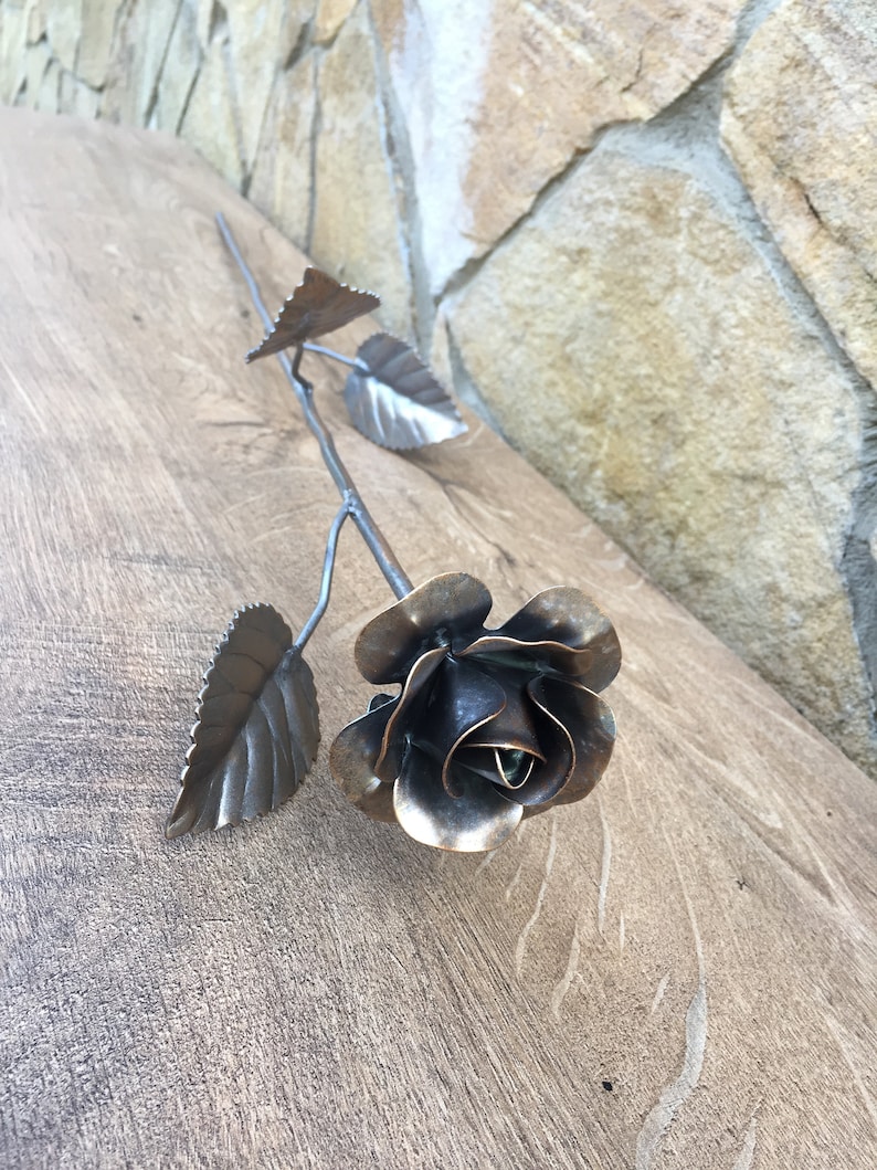 Iron Rose Steel Rose Metal Rose Hand Forged Rose Wrought - Etsy