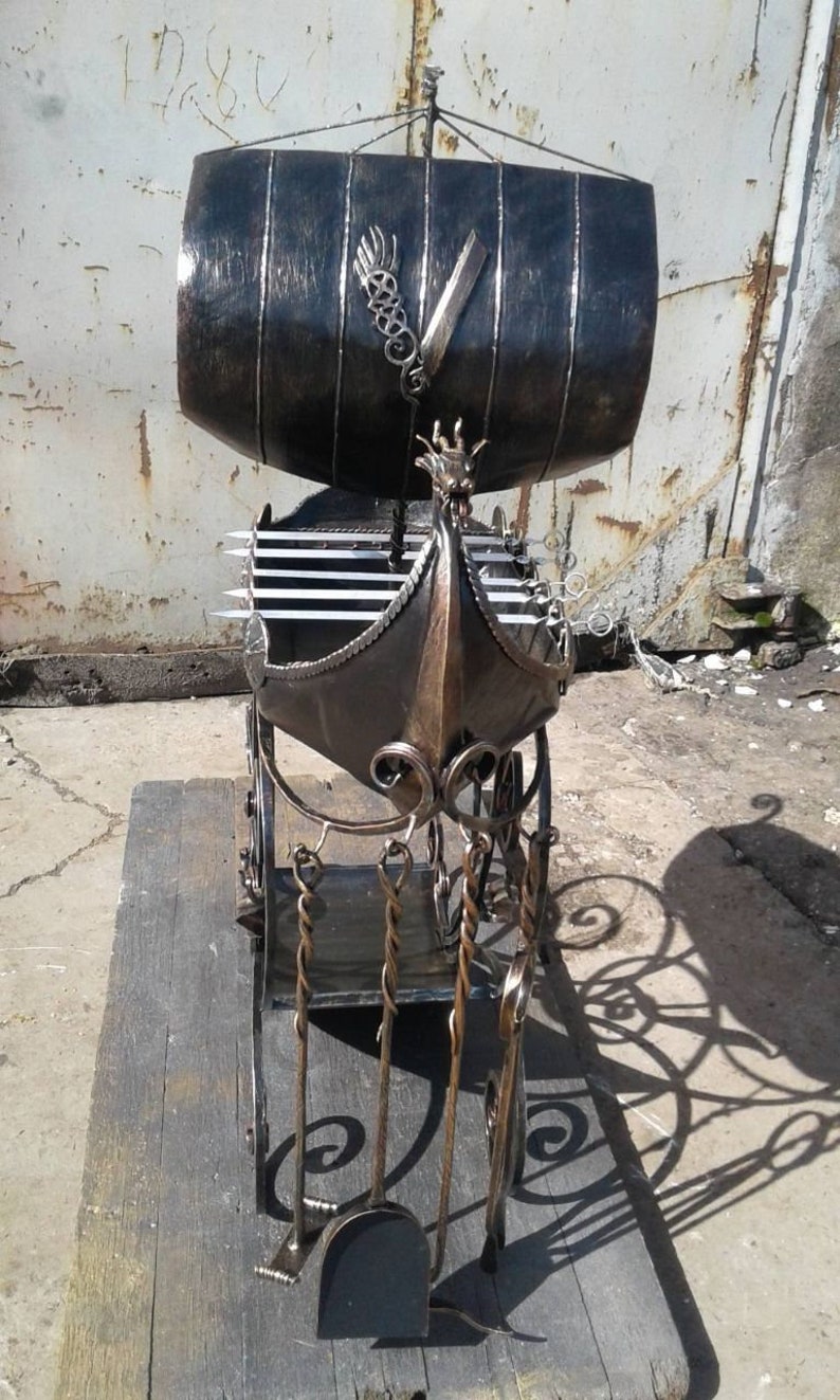 Brazier Viking Theme Grill Fire Pit BBQ Skewersiron - Etsy