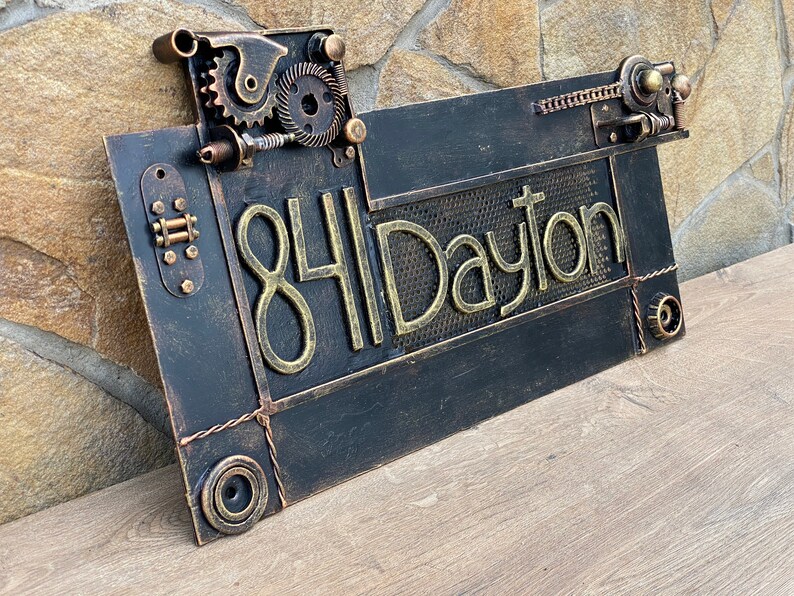 Steampunk Plaque Steampunk Plate Steampunk Sign House - Etsy