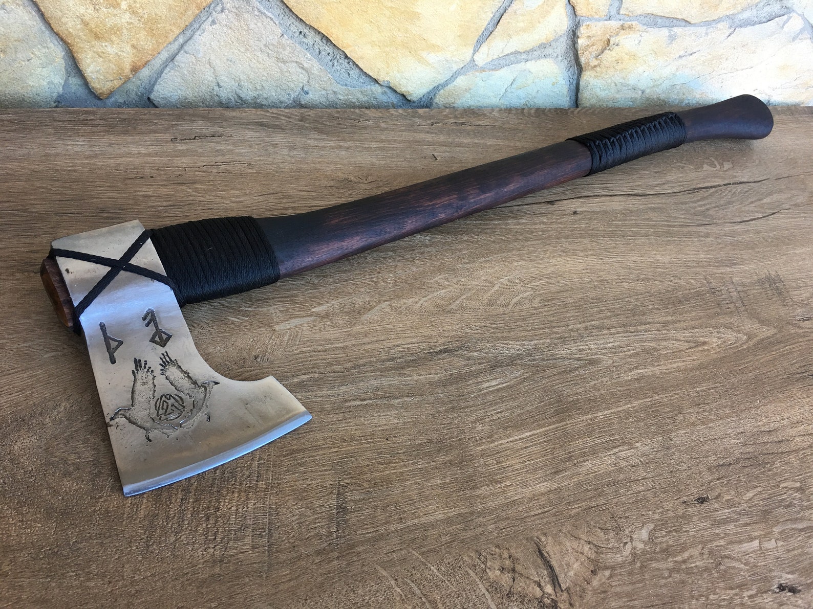Runes Runic Axe Axe With Runes Personalized Runes Viking - Etsy