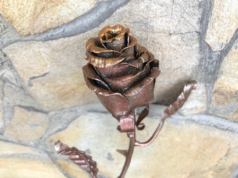 Wrought Iron Rose Hand Made Rose Metal Rose Steel Rose - Etsy