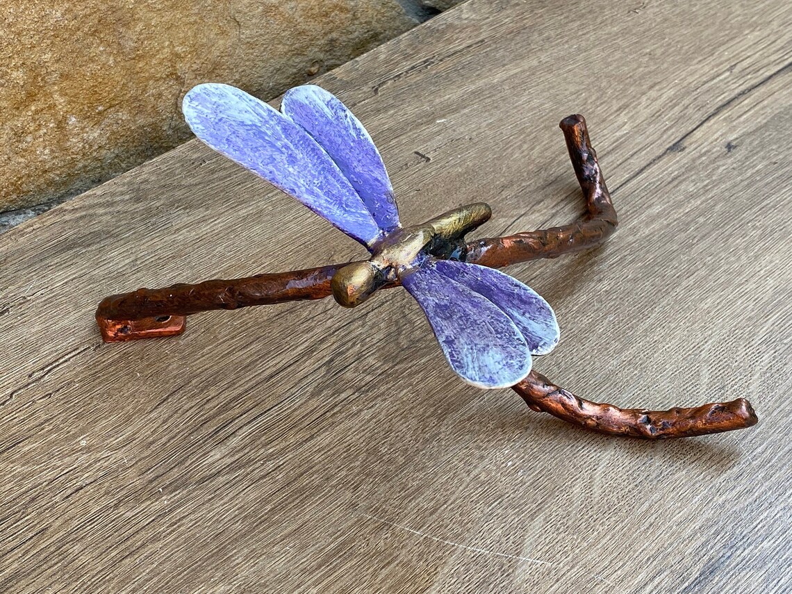 Dragonfly Metal Dragonfly Dragonfly Figurine Forged - Etsy