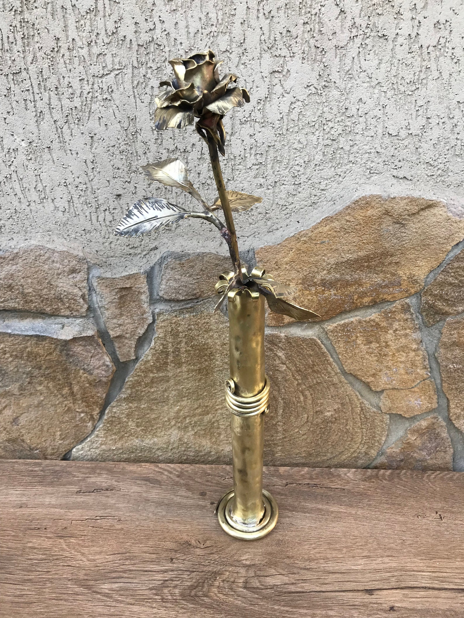 Bronze Rose Bronze Vasebronze Giftbronze Flowerbronze Gift - Etsy