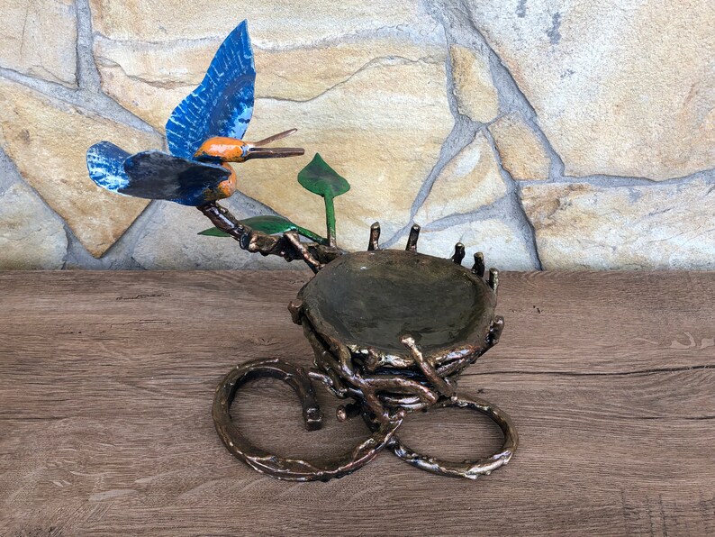 Hand Forged Ash Tray Ashtray Iron Anniversary Iron - Etsy