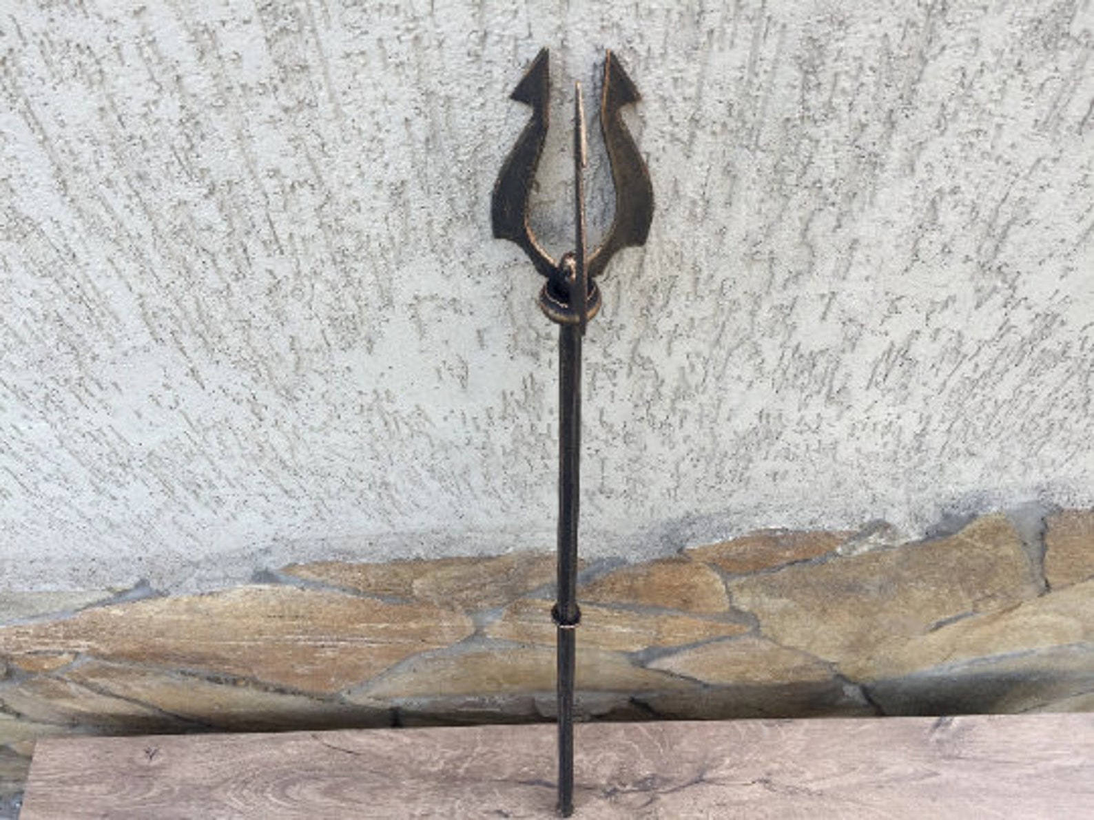 Hand Forged Trident Trident of Poseidon Trident Charm - Etsy