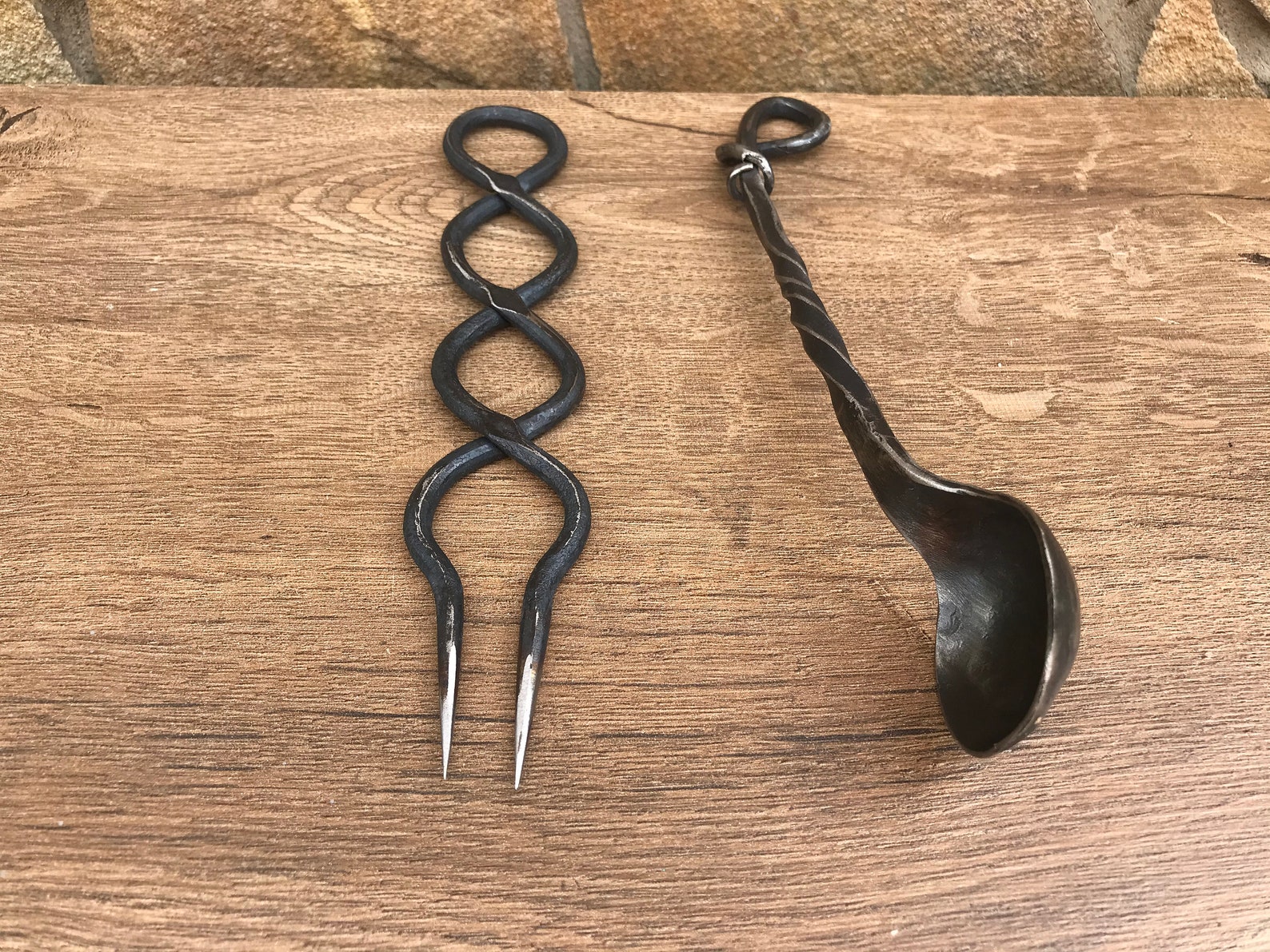 Viking Steel Cutlery Set Rustic Cutlery Reenactment SCA - Etsy