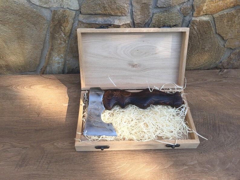 Axe in Engraved Wooden Box Personalized Gift Gift for Men - Etsy