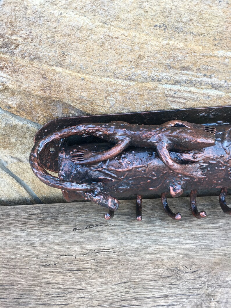 Key Holder Wall Key Holder Key Hanger Hand Forged Rack - Etsy