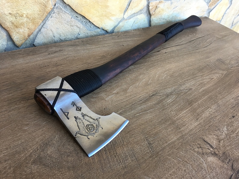 Runes Runic Axe Axe With Runes Personalized Runes Viking - Etsy