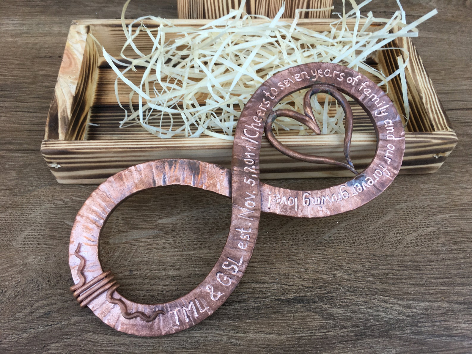 Copper Infinity Sign Copper Anniversary Gift 7 Year | Etsy