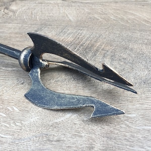 Hand forged trident trident of poseidon trident charm | Etsy