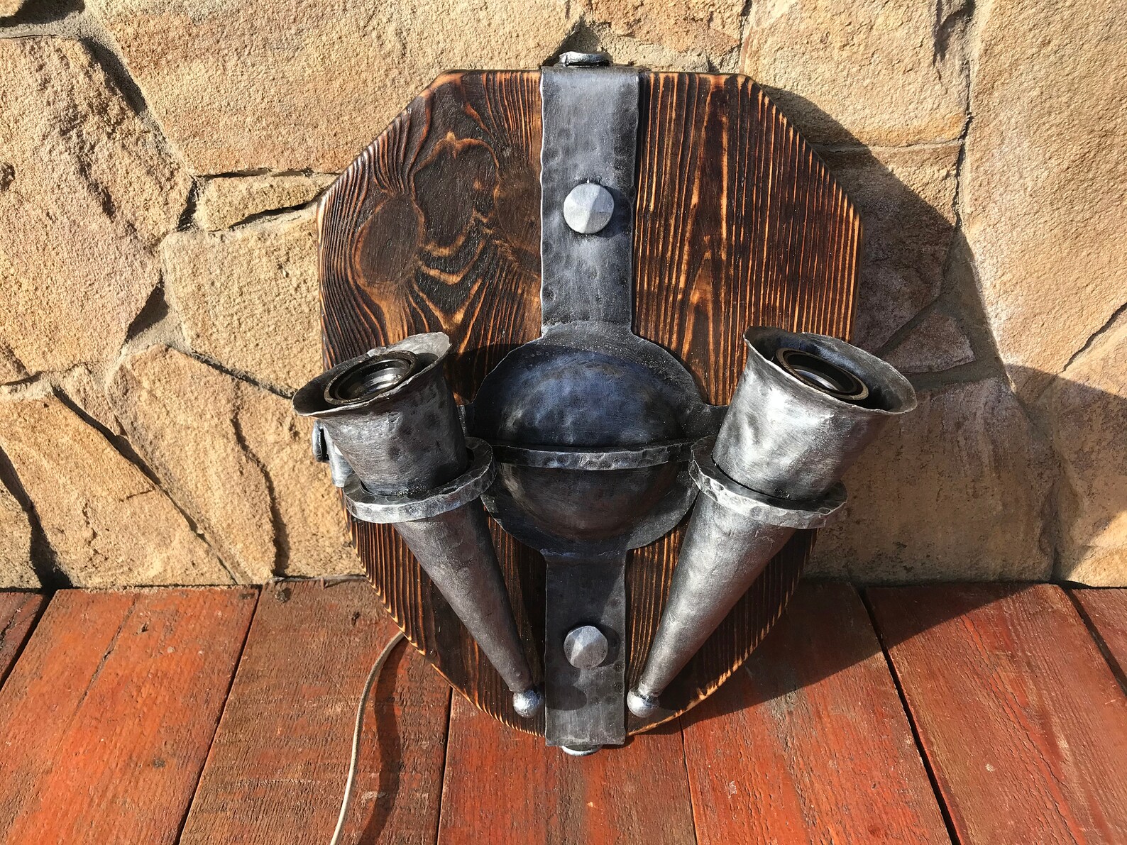 Wall Sconce Medieval Midcentury Prehistoric Cave Castle - Etsy