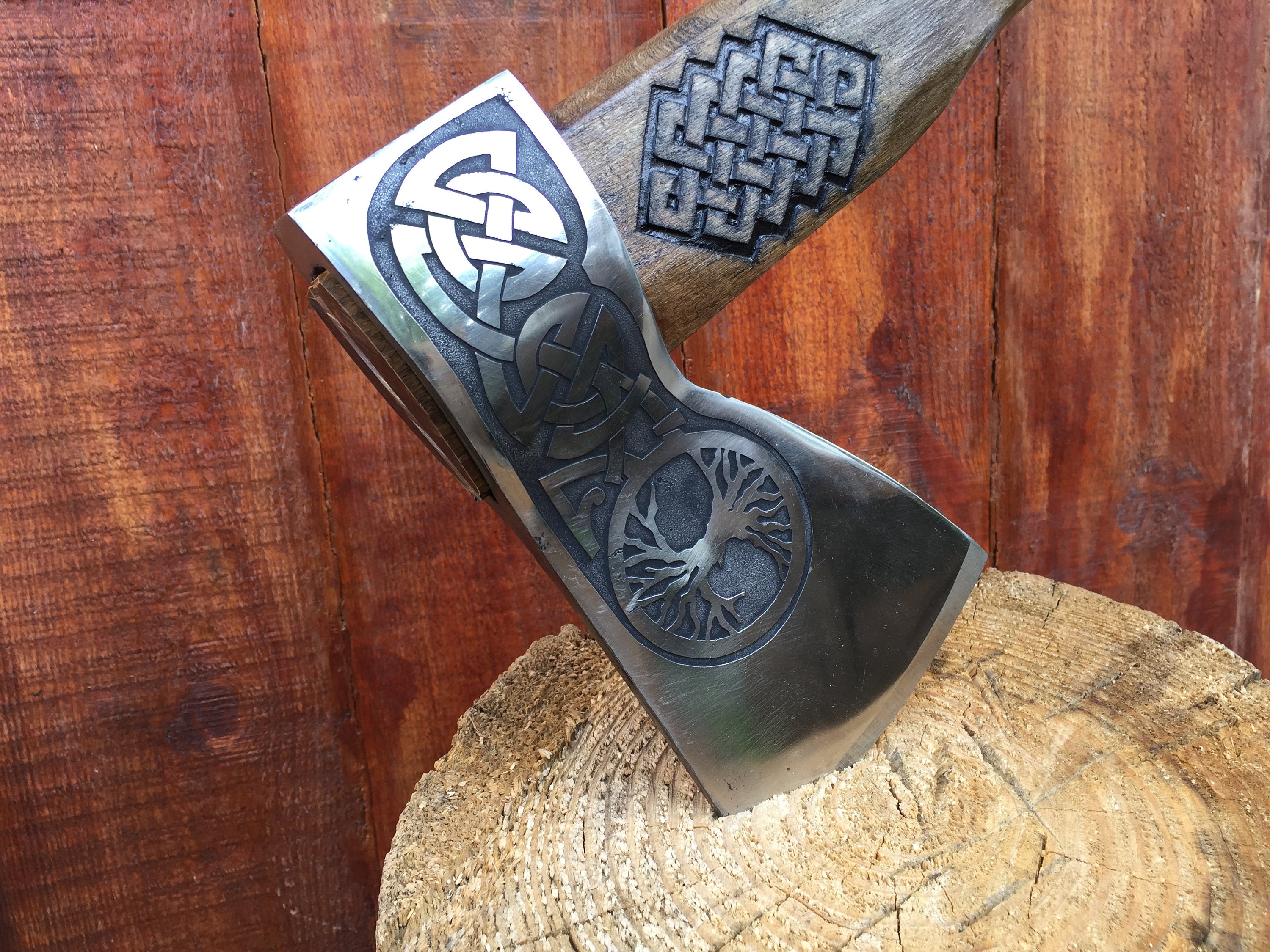 Axe Ax Viking Axe Tree of Life Medieval Axe Kitchen - Etsy