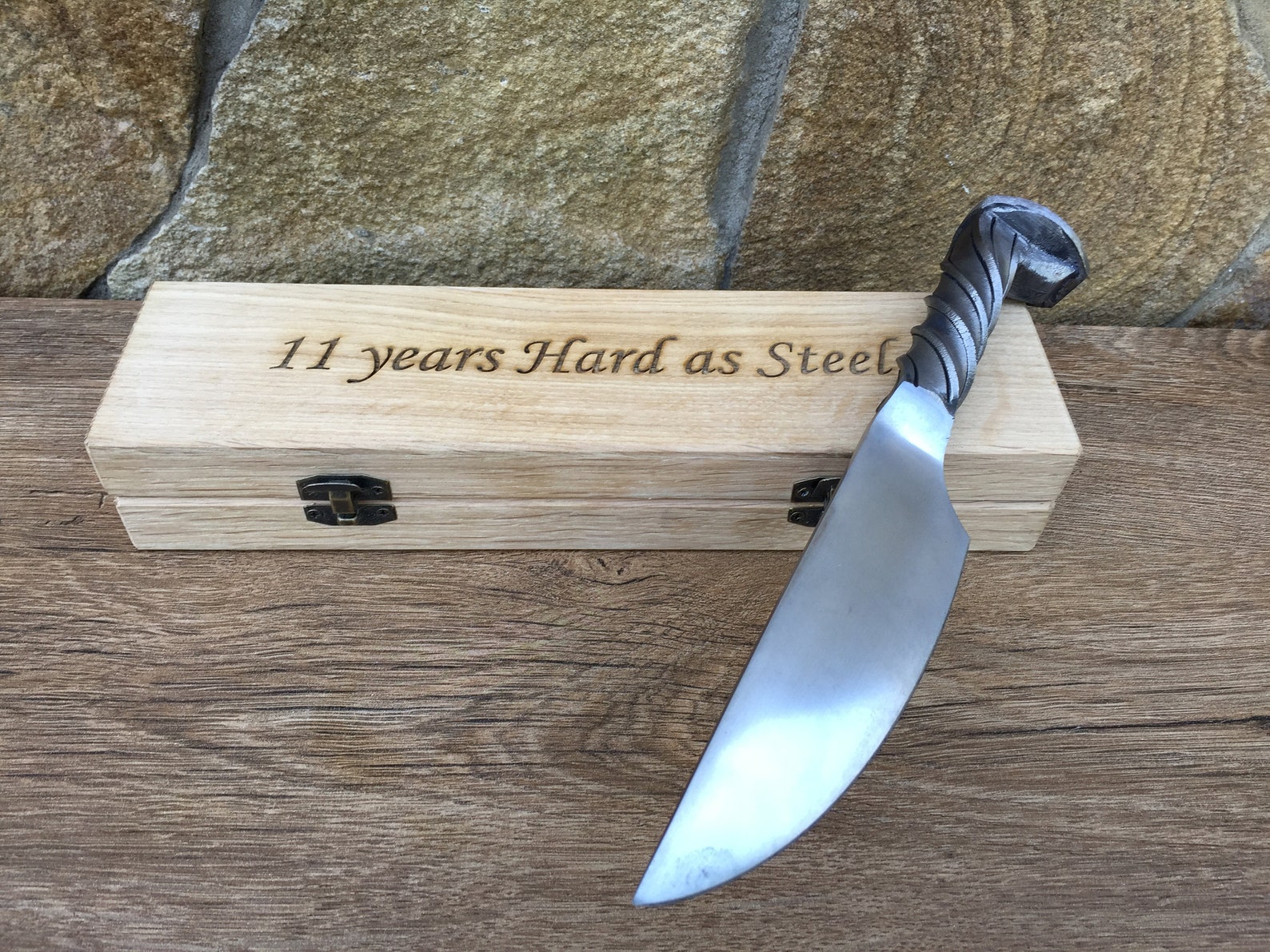 Steel Gifts for Him 11th Anniversary Engraved Steel Gift | Etsy