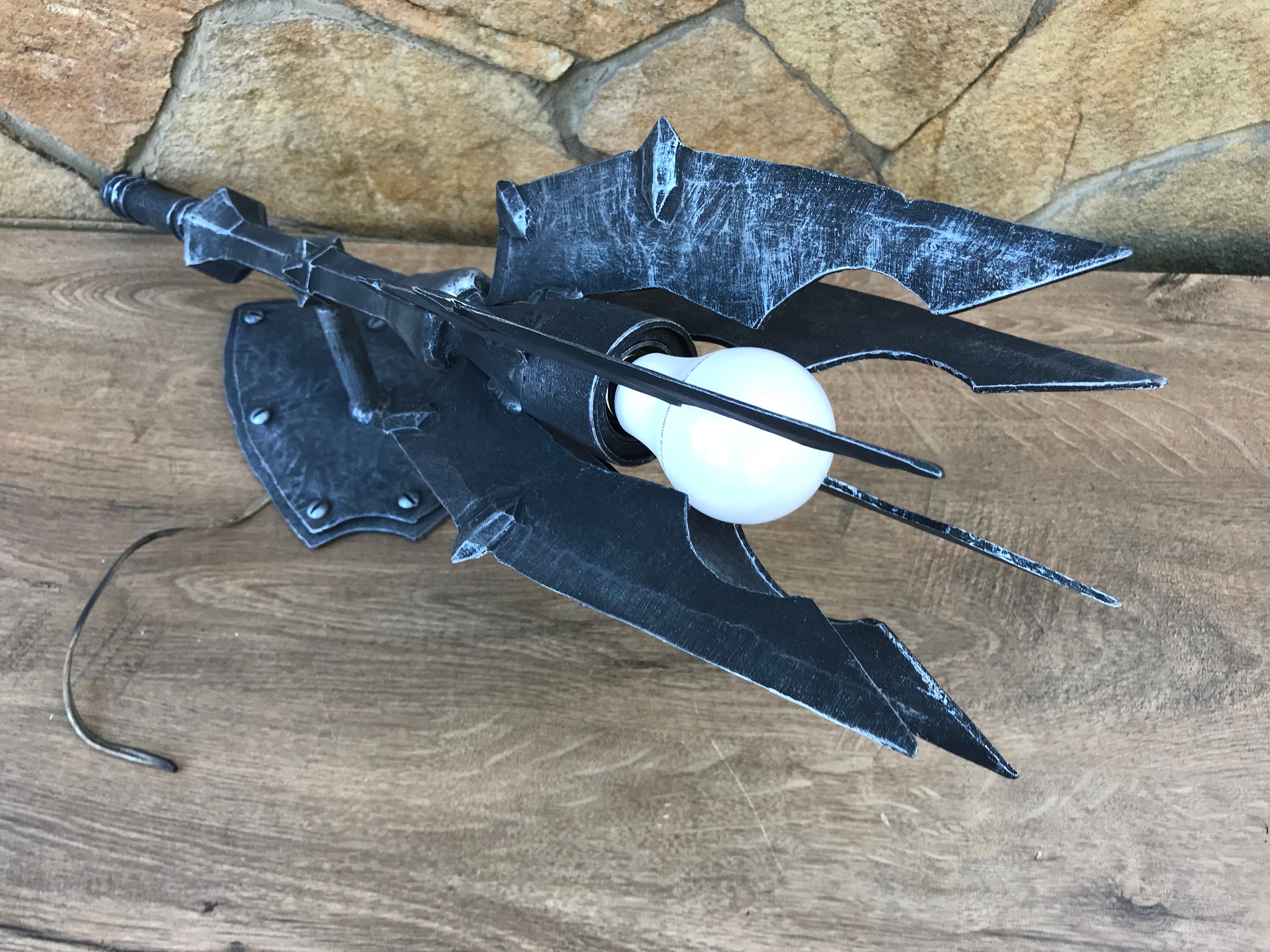 Wall Sconce Mace Movie Fan Mace Sconce Light Hand Forged | Etsy