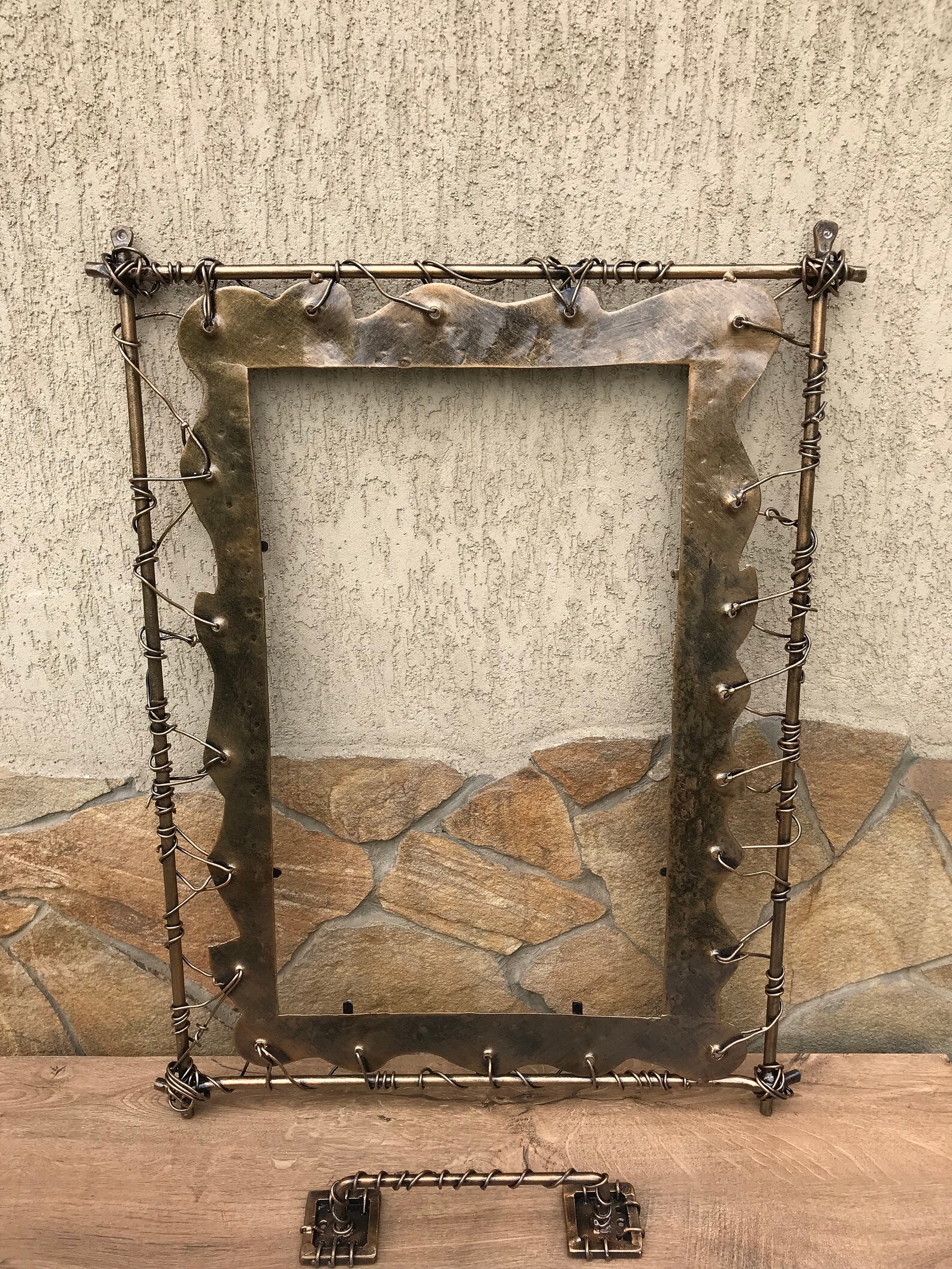 Mirror Frame Hand Forged Mirror Frame Hallway Mirror - Etsy
