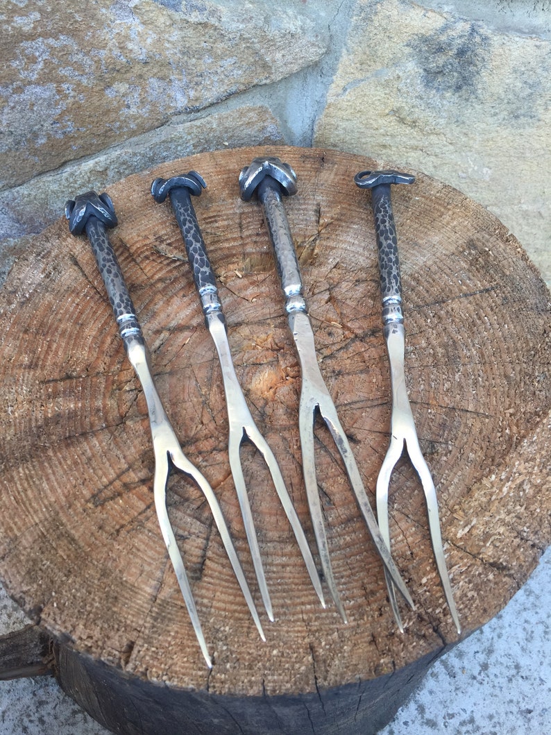 Viking Fork Stainless Steel Fork Dinner Set Rustic Kitchen - Etsy