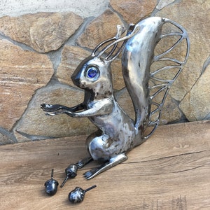 Metal Squirrel, Iron Squirrel, Squirrel Gifts, Squirrel Decor, Squirrel ...
