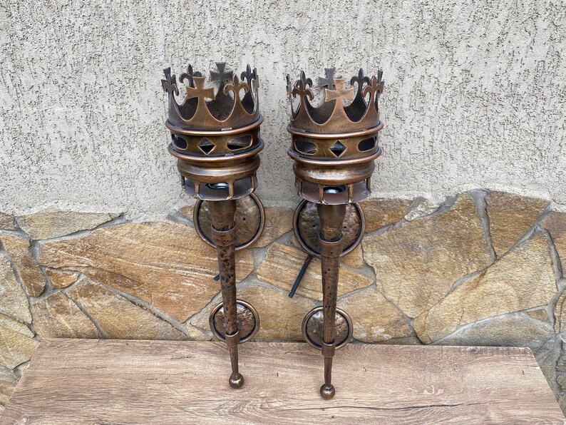 Medieval Torch Wall Sconce Light Fixture Sconce Torch - Etsy