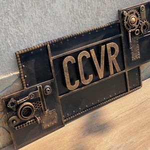 Steampunk Plaque, Steampunk Sign, Steampunk, House Number Plaque, House ...