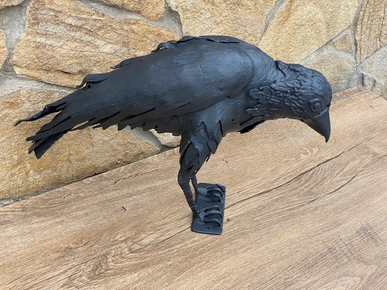 Crow, Garden Sculpture, Bird, Iron Gift, Crow Figurine, Birdie, Steel ...
