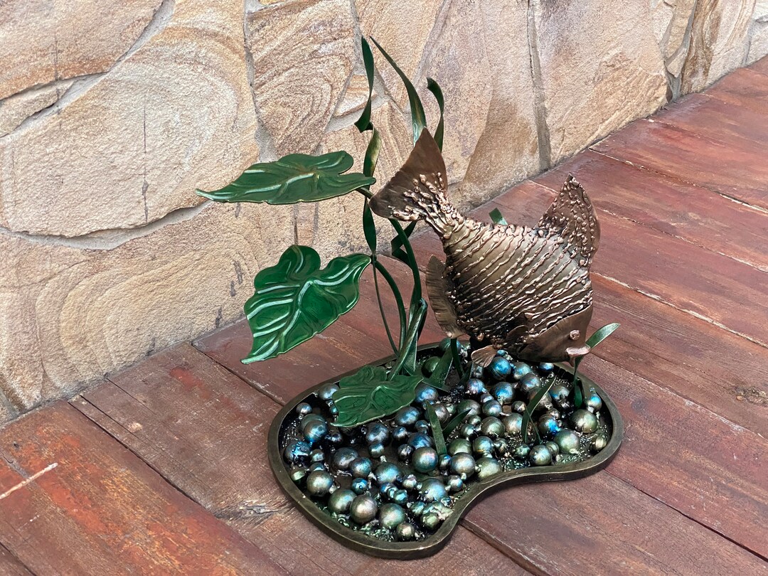 Fish, Hand Forged Fish, Iron Fish, Seaweeds, Gift for Fisherman ...