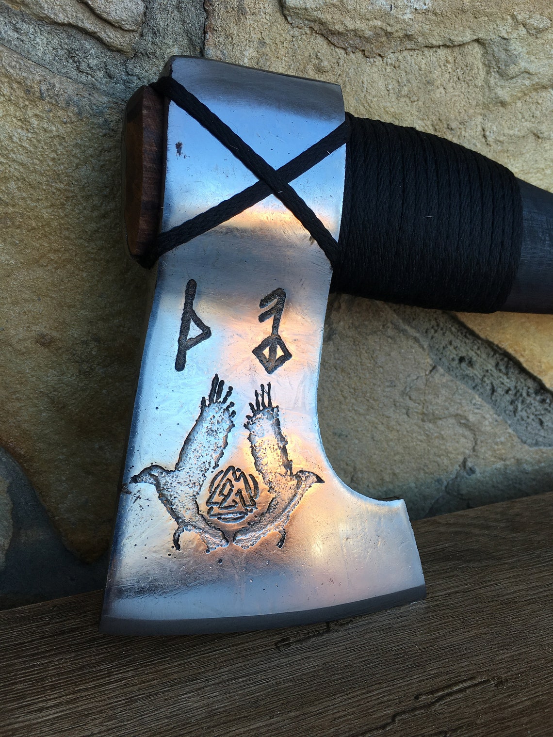 Runes Runic Axe Axe With Runes Personalized Runes Viking - Etsy