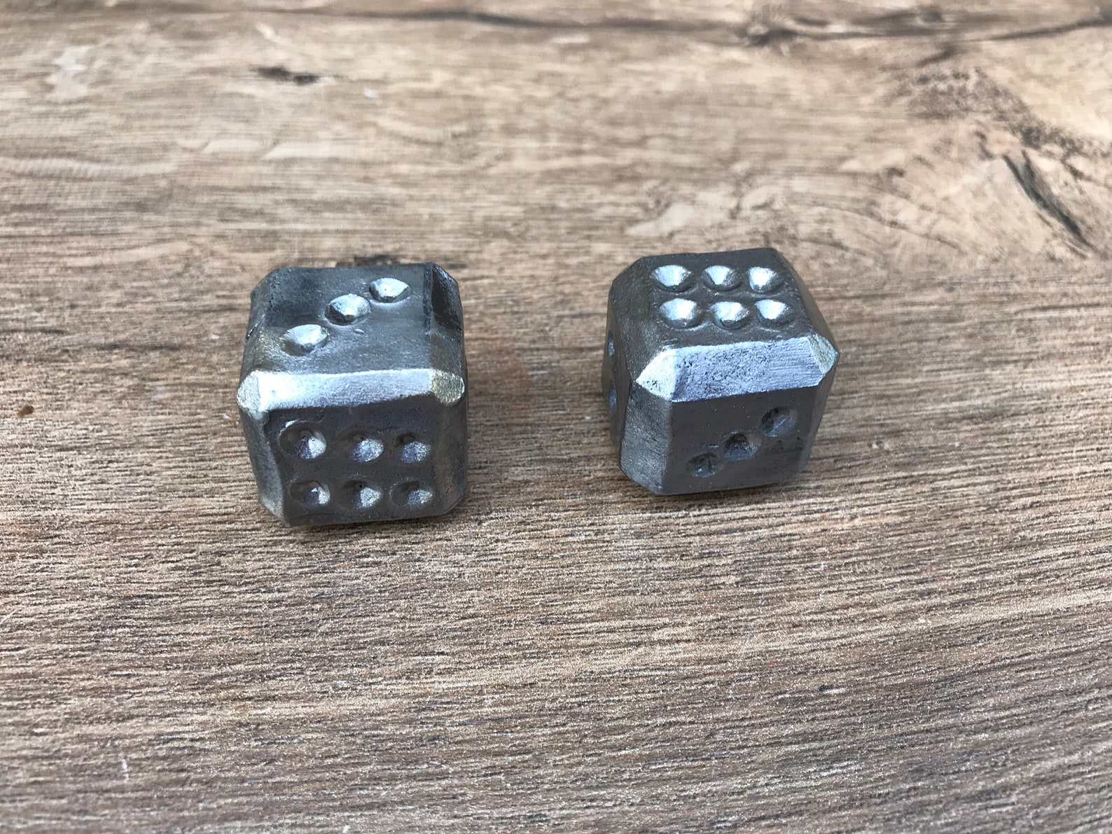 Iron Dices, 6th Anniversary, Iron Gift, Iron Anniversary, Set of Dices ...