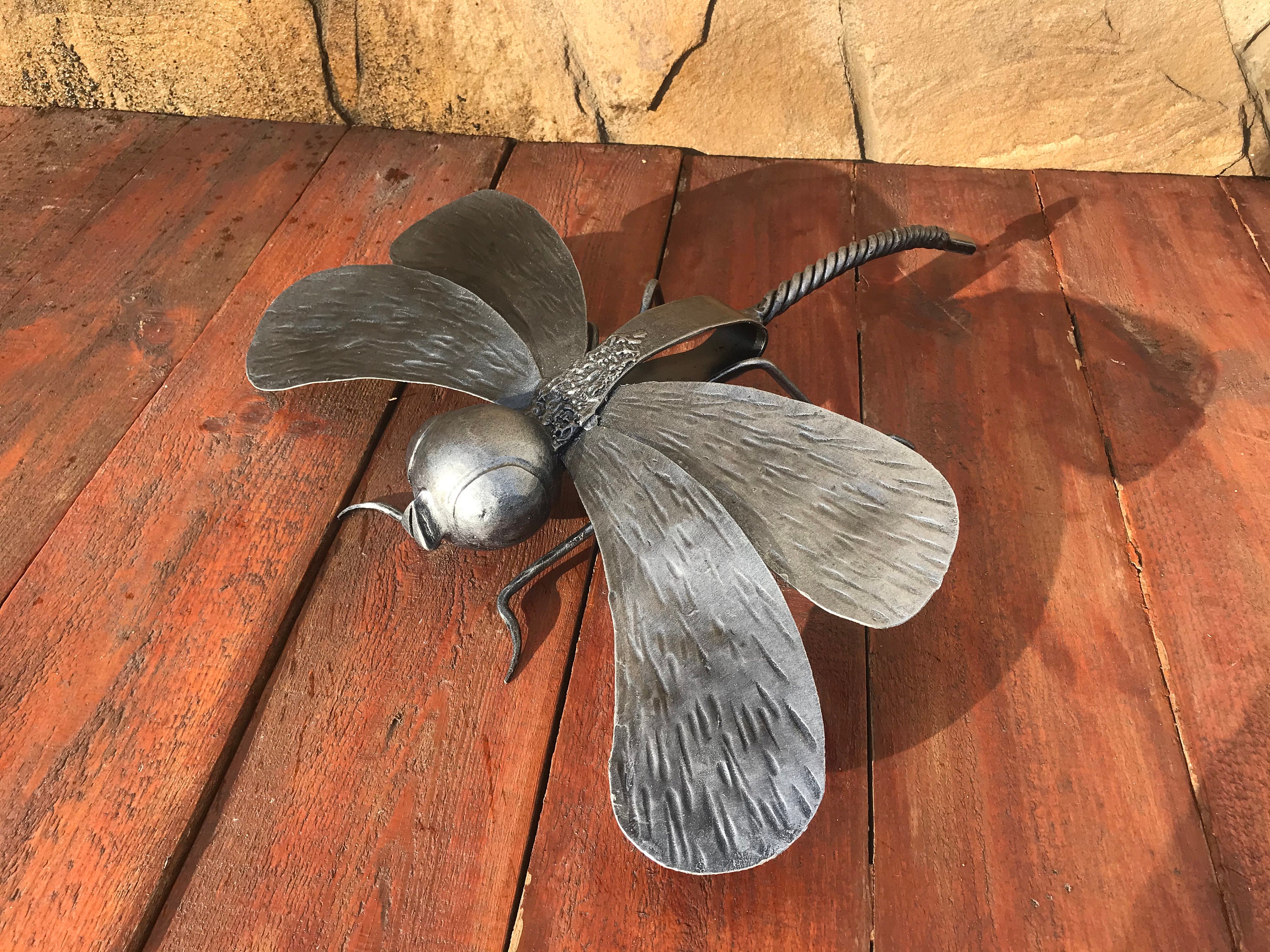 Hand Forged Dragonfly Dragonfly Iron Gift Iron Anniversary | Etsy