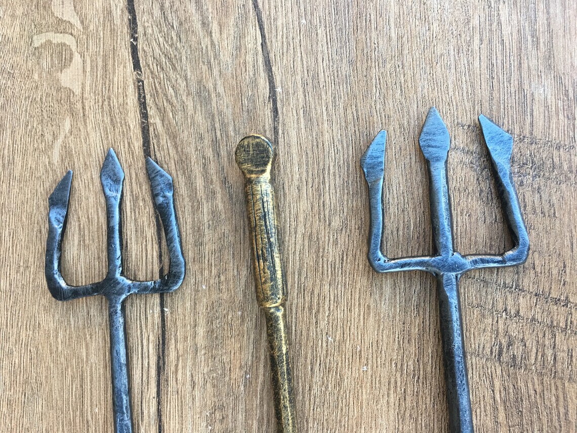 Hand Forged Trident Cosplay Trident Poseidon Neptune - Etsy