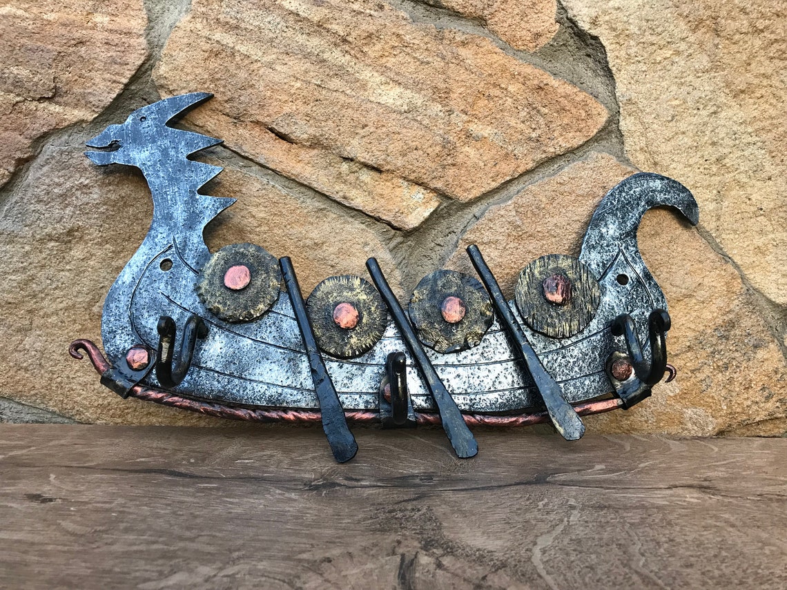 Wall hanger viking ship wall hook wall rack viking | Etsy