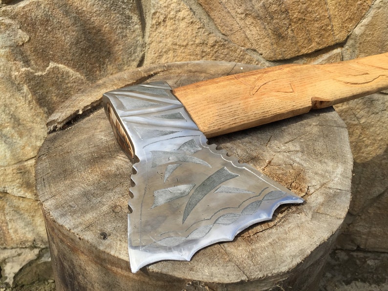 Viking Axe Carving Axe Etching the Best Gift Hand Crafted | Etsy