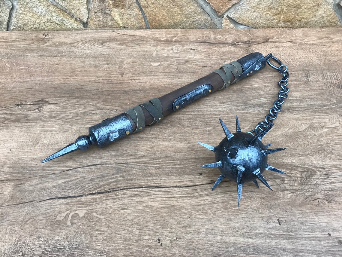 War mace viking mace medieval cosplay mace flail chain | Etsy