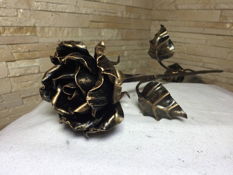 Iron Rose Hand Forged Rose Metal Rose Wrought Iron Rose | Etsy