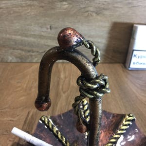 Hand Forged Ash Tray, Iron Anniversary Gift for Him, Iron Anniversary ...