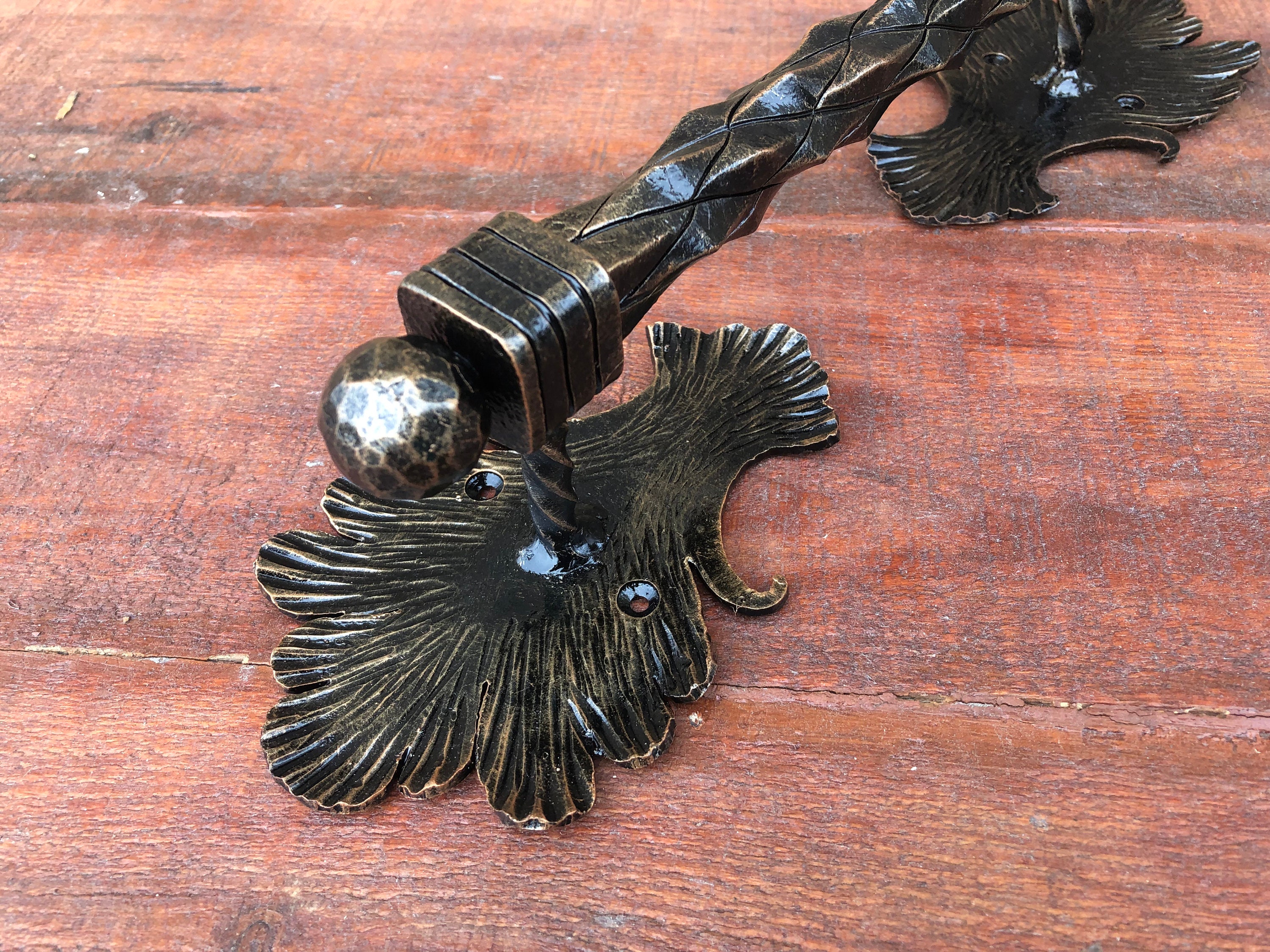 Barn door handle hand forged door handle castle door castle | Etsy