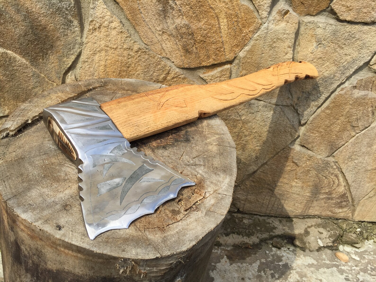 Viking Axe Carving Axe Etching the Best Gift Hand Crafted | Etsy