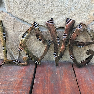 Steel Letters, Wall Decor Letters, Word Cutout, Metal Sign, Metal Wall ...