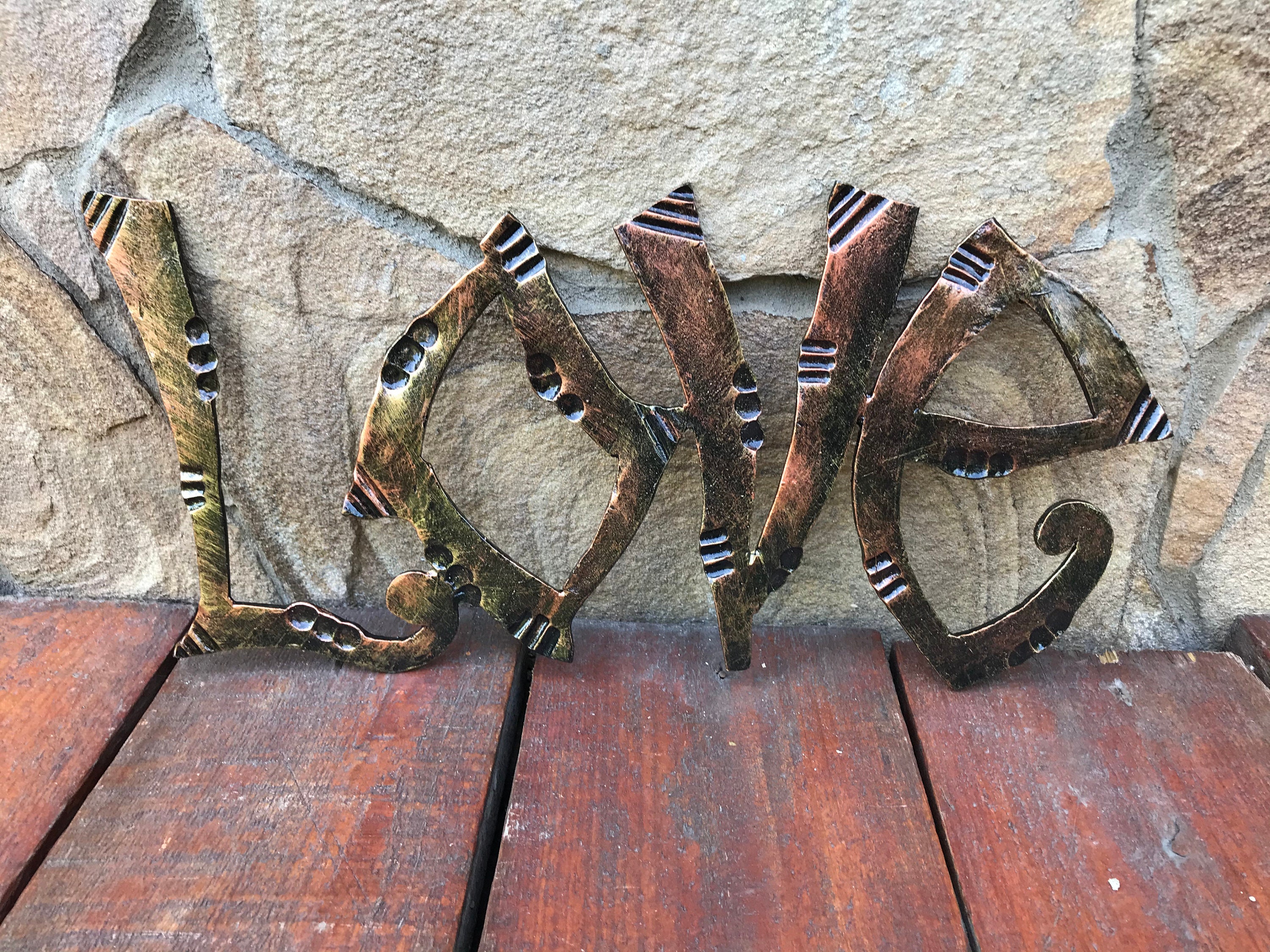 Steel Letters, Wall Decor Letters, Word Cutout, Metal Sign, Metal Wall ...