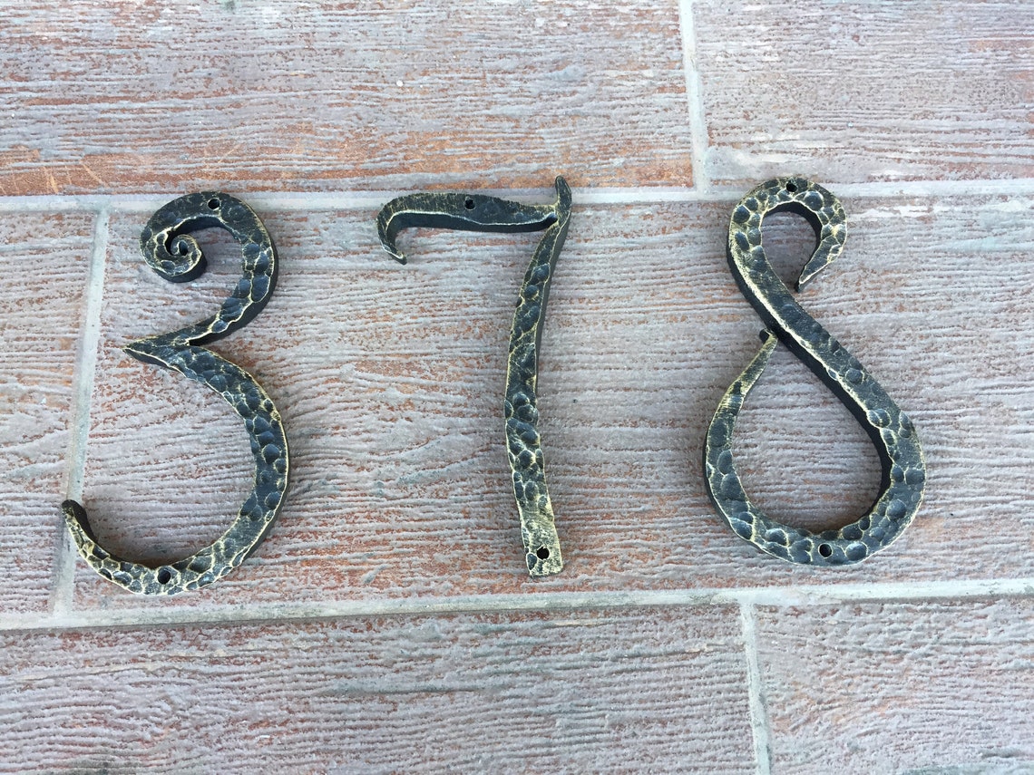 Hand Hammered Numbers Numbers Decals Numbers for House - Etsy